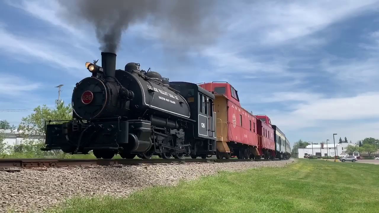 Steam Train in Cadillac, MI - YouTube