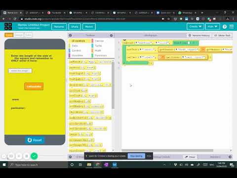 Calculator Area and Perimeter App Lab - YouTube