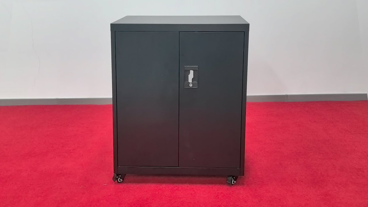 low movable cabinet with wheels Installation demonstration - YouTube