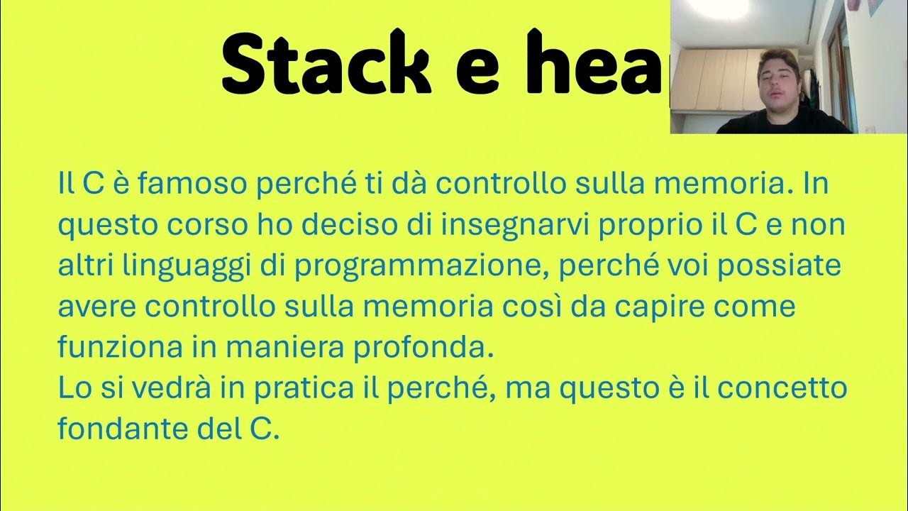 CORSO C ITALIANO #34 - Stack e heap - YouTube
