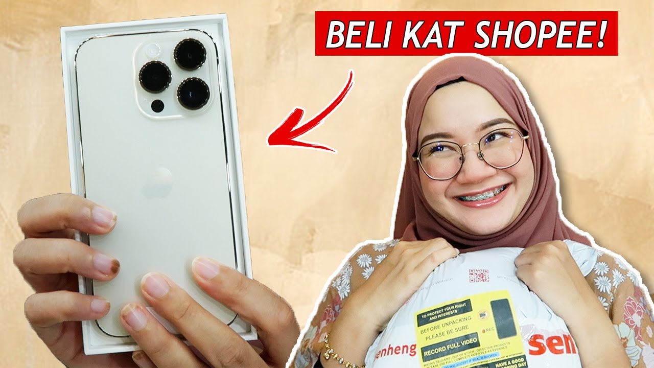 Unboxing iPhone 14 Pro (Gold) beli kat Shopee je! | HidupShazz #231 ...
