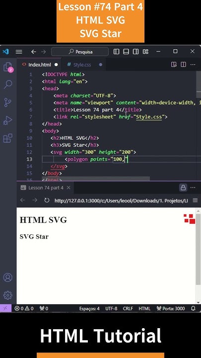 Html Tutorial Lesson 74 Html Svg Svg Star Part 4 Html5 Htmltutorial Javascript Css