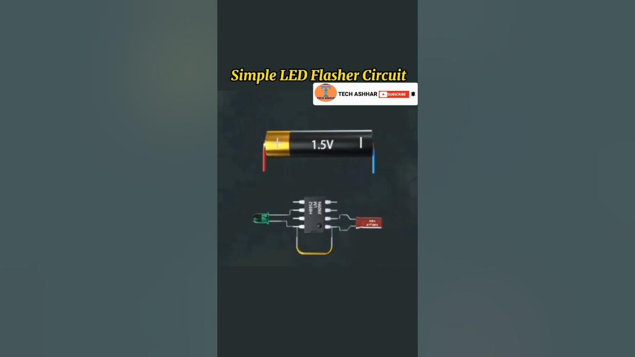 Simple led flasher circuit using LM3909.connection diagram wiring...# ...