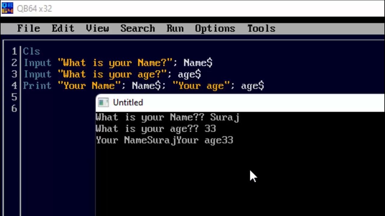 Qbasic commands for changing colour@COMPUTEREXCELSOLUTION - YouTube
