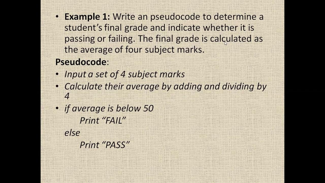 Unit-I PPS Part 4 SPPU FE 2019, Pseudocode, python - YouTube