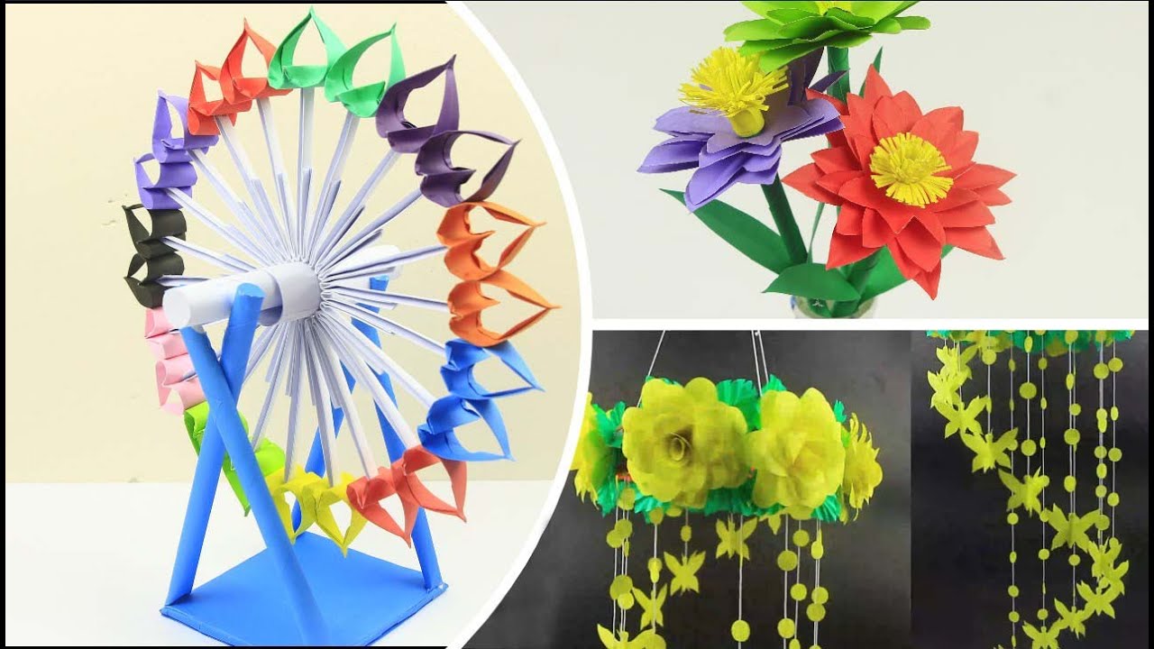 DIY Projects # 64 / 3 Cool Crafts idea / Paper Crafts Flower / Unique ...