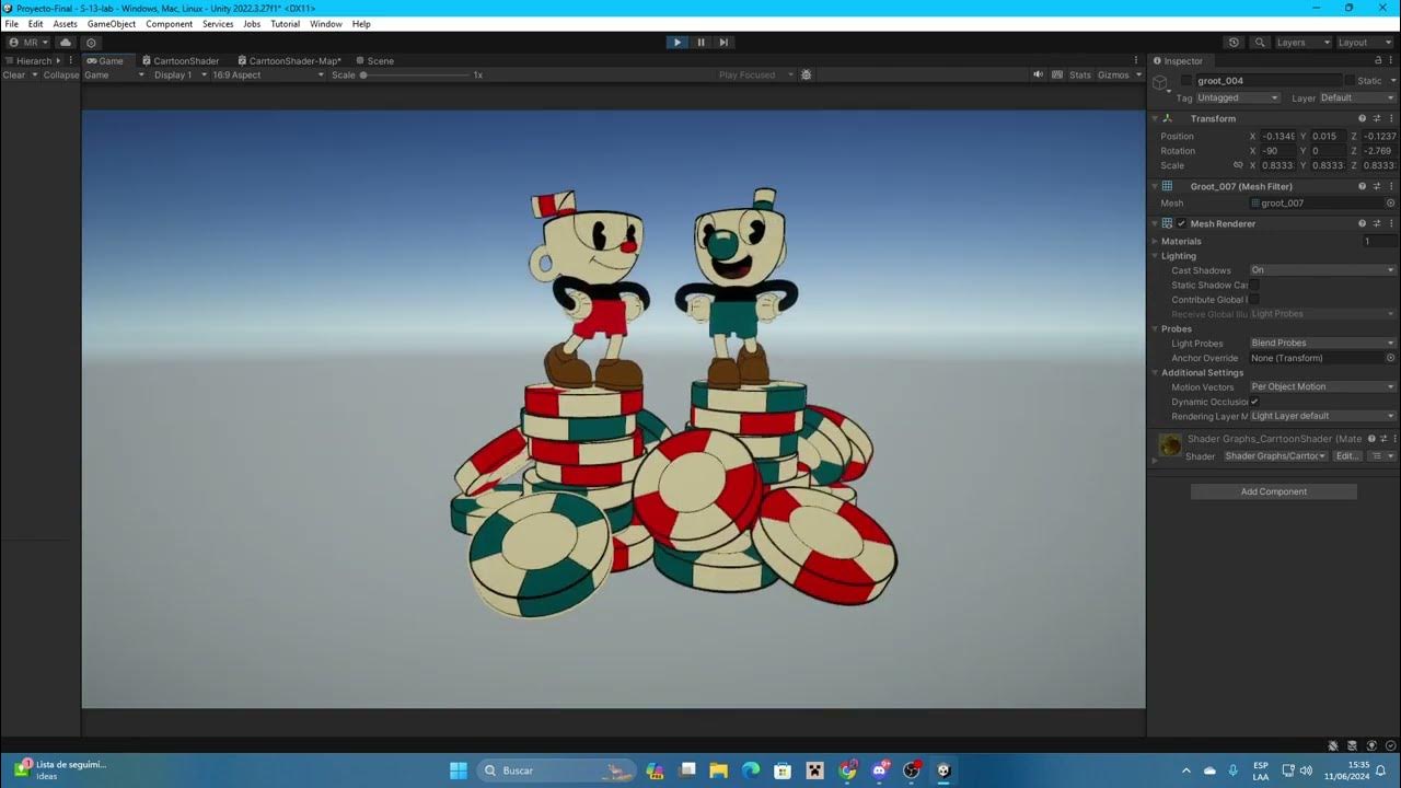 shader en modo toon con colores planos #unity - YouTube
