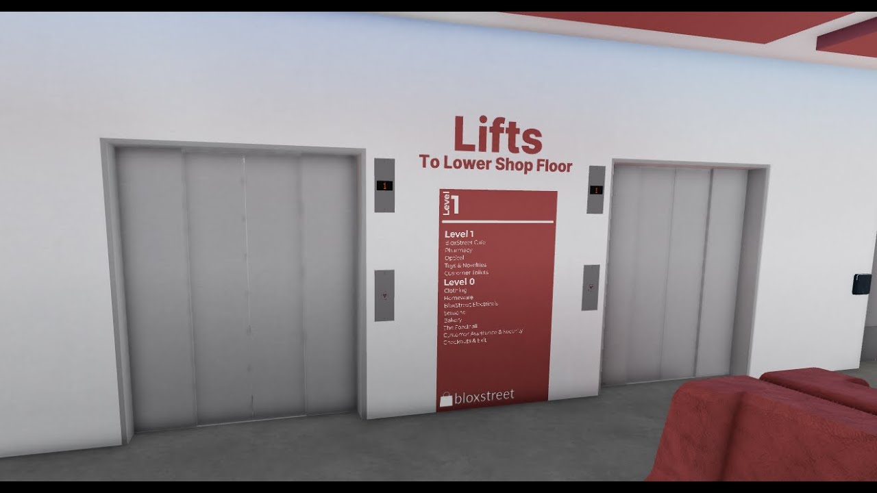 Safe Working Lifts at BloxStreet Shopping in Roblox - YouTube