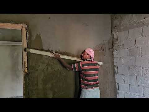 Plastering Techniques_Hollow Blocks Living Hall Perfect Plastering with Cement|Speed Wall ...