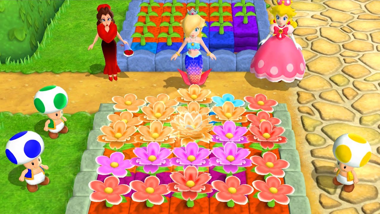 Mario Party 9 Garden Battle - Peachette Vs Pauline Rose Vs Rosalina ...