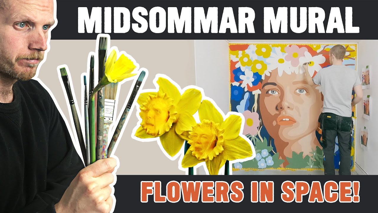 MIDSOMMAR MURAL || Process Video || Epic layered painting! - YouTube