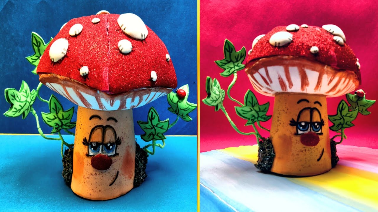 DIY/masterpiece of oil derivatives:How to make mushroom model /diy ...