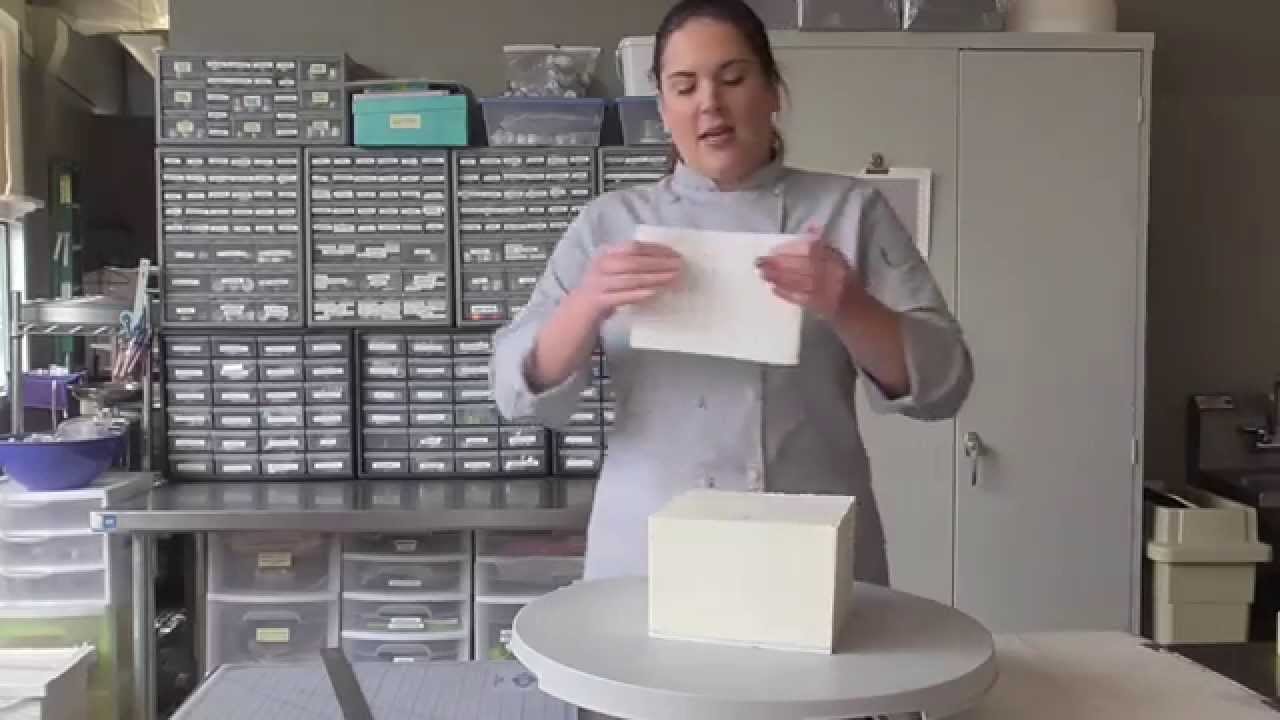 How To Panel A Square Cake - YouTube