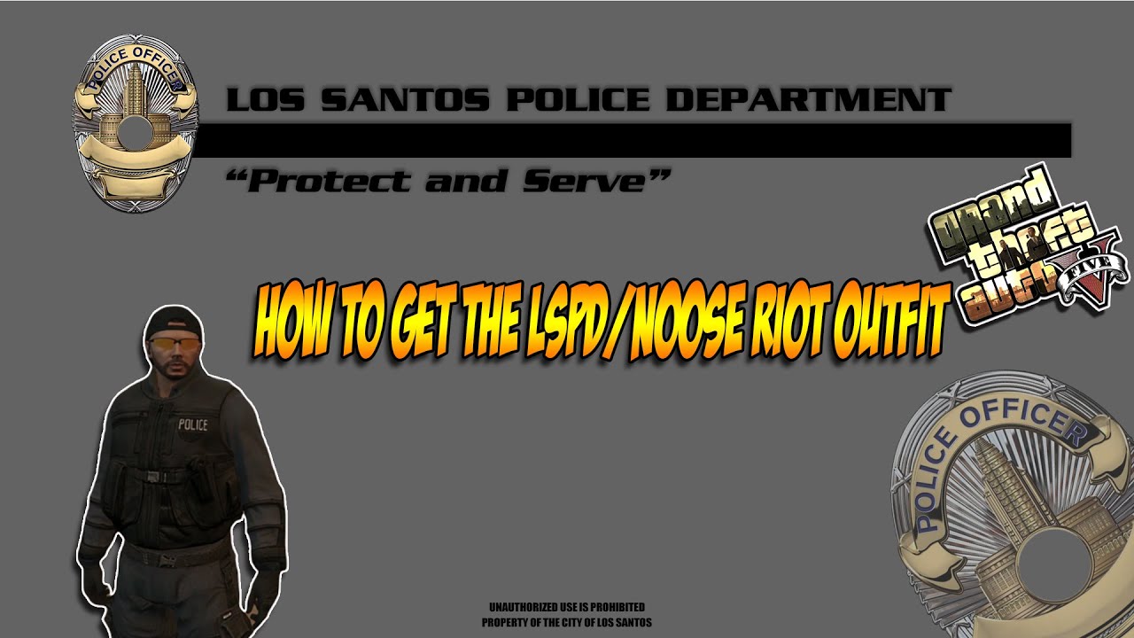How To Get And Save The LSPD Riot Outfit | GTA Online - YouTube