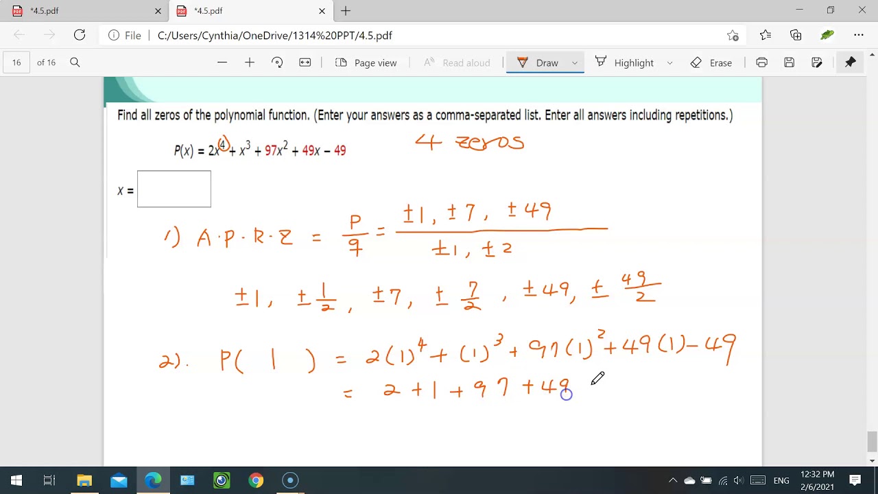 Real And Nonreal Zeros Of Polynomial Functions YouTube Real And Nonreal Zeros Of Polynomial Functions YouTube