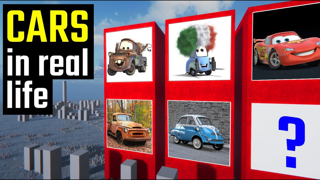 Cars in Real Life. Characters from the cartoon "Cars" in real life ...