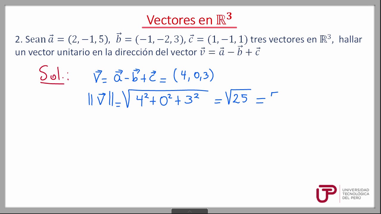 MB 2 - UNIDAD 01 - Norma y Vector unitario - Ejercicio 2 - YouTube