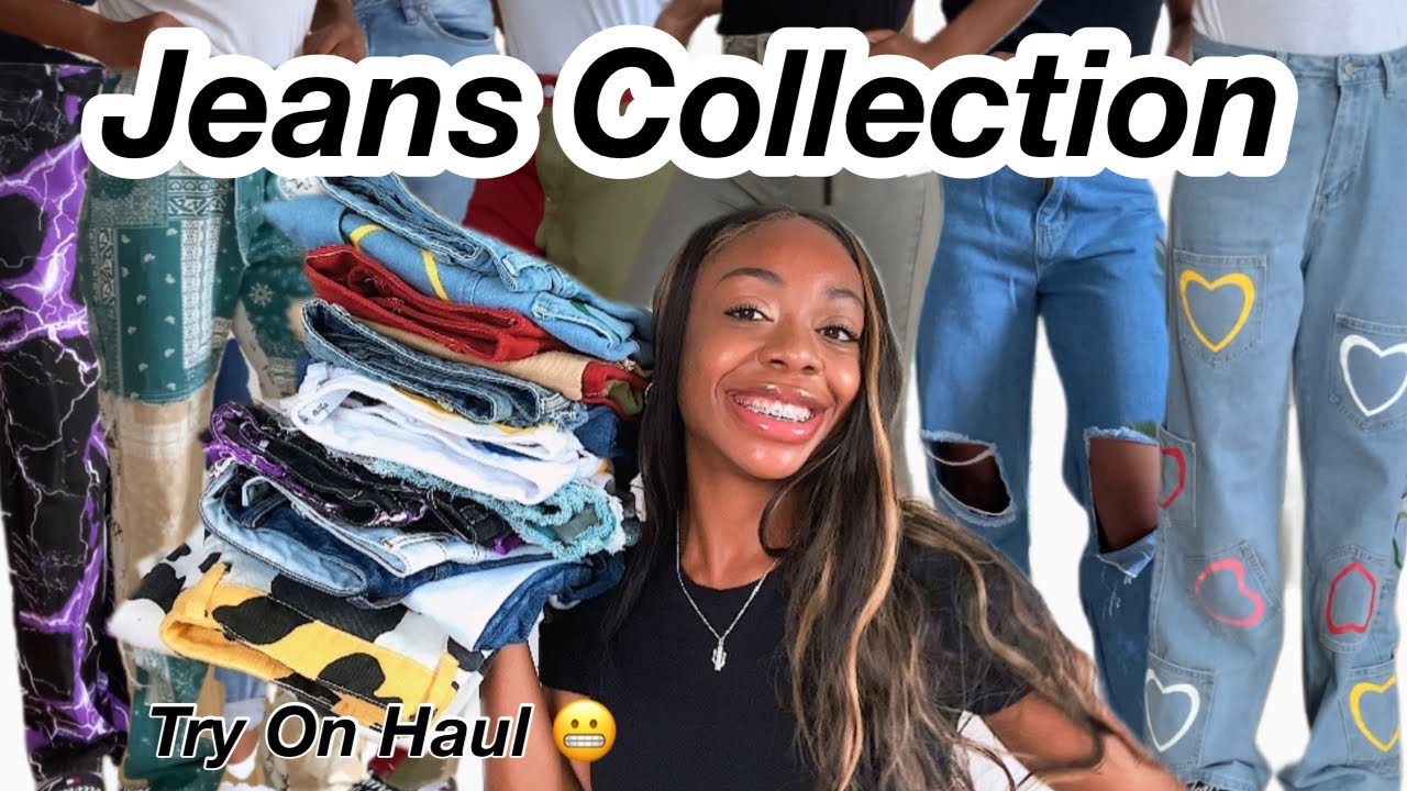 MY JEANS COLLECTION try on! - YouTube