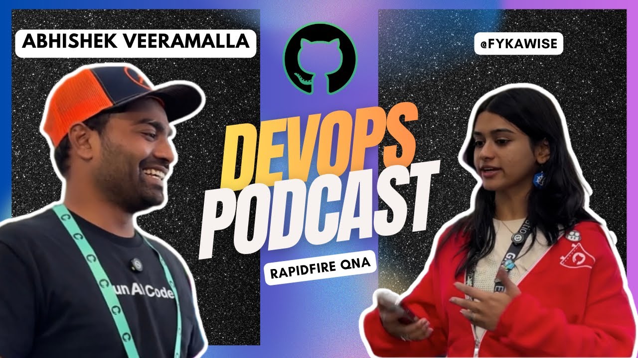 PODCAST with DevOps YouTuber @AbhishekVeeramalla at GitHub Universe - YouTube