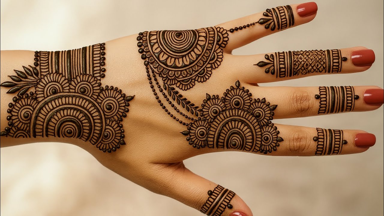 Beautiful Mandala mehndi design | Simple and stylish mehndi design ...