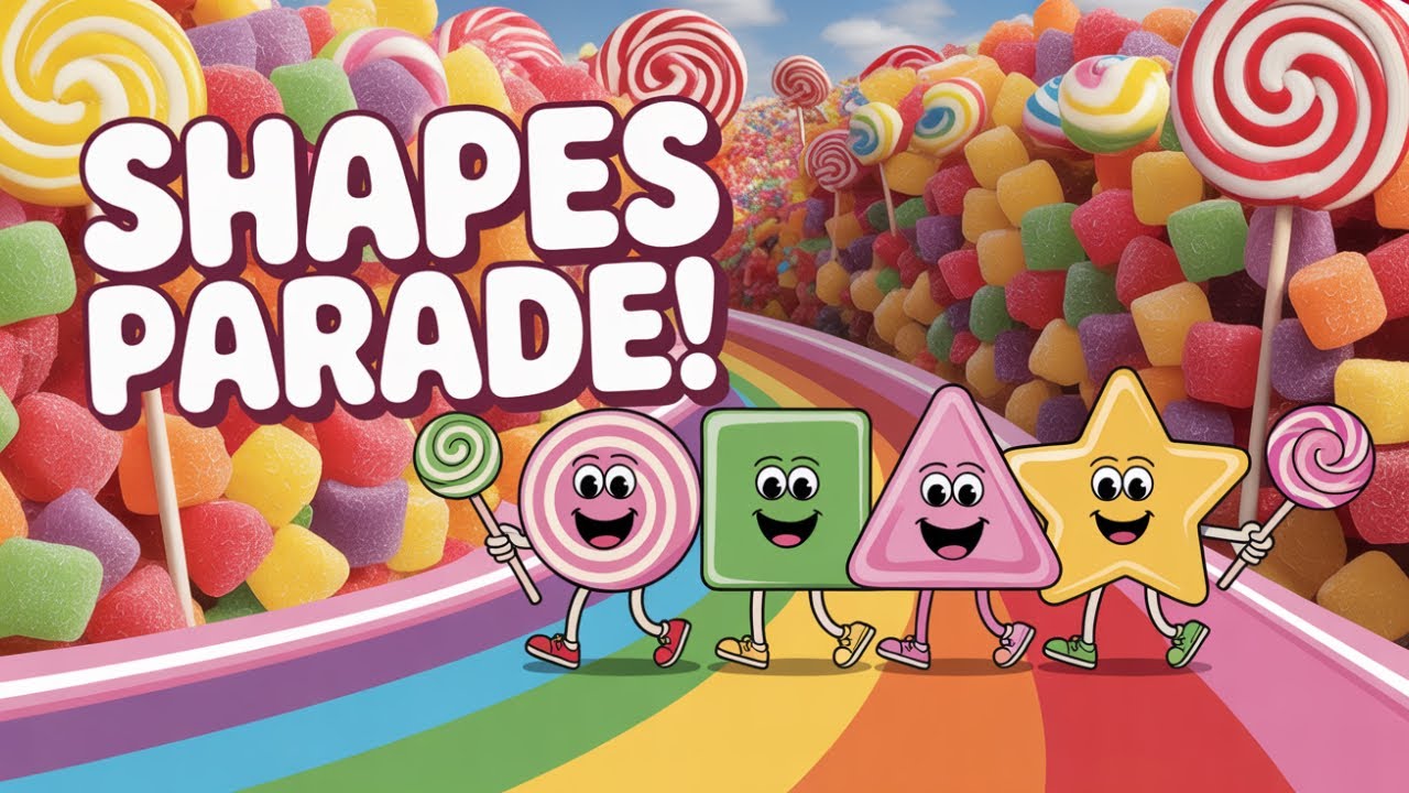 🍭 Shapes Parade in Candy Land | Learn Shapes for Kids 🎉 - YouTube