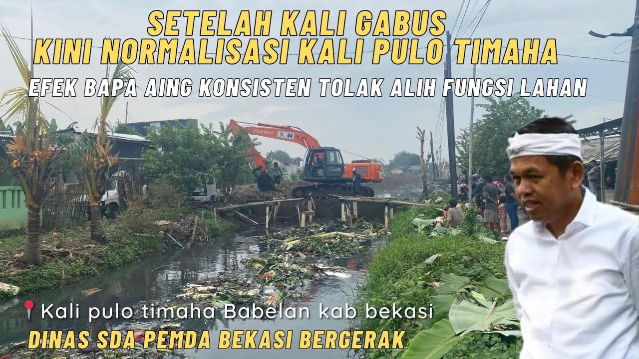 Setelah kaligabus , kini normalisasi kali pulo timaha Babelan sudah ...