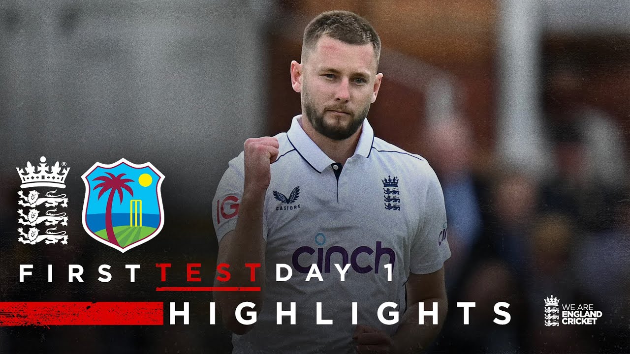Gus Atkinson Takes 7-45 on Debut | Highlights - England v West Indies ...