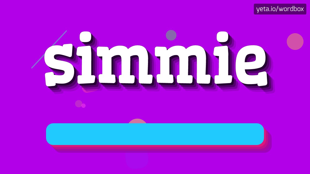 SIMMIE - HOW TO PRONOUNCE IT!? - YouTube
