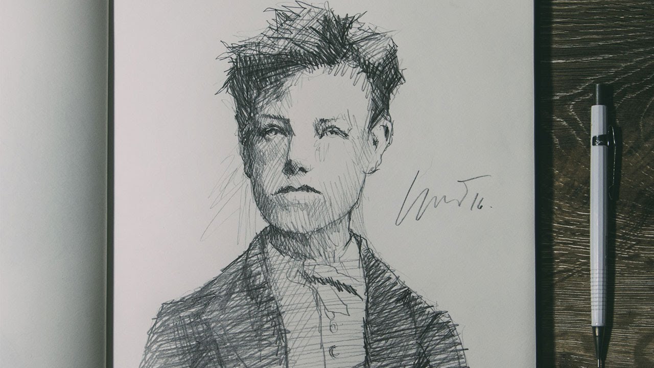 Drawing - Arthur Rimbaud - YouTube