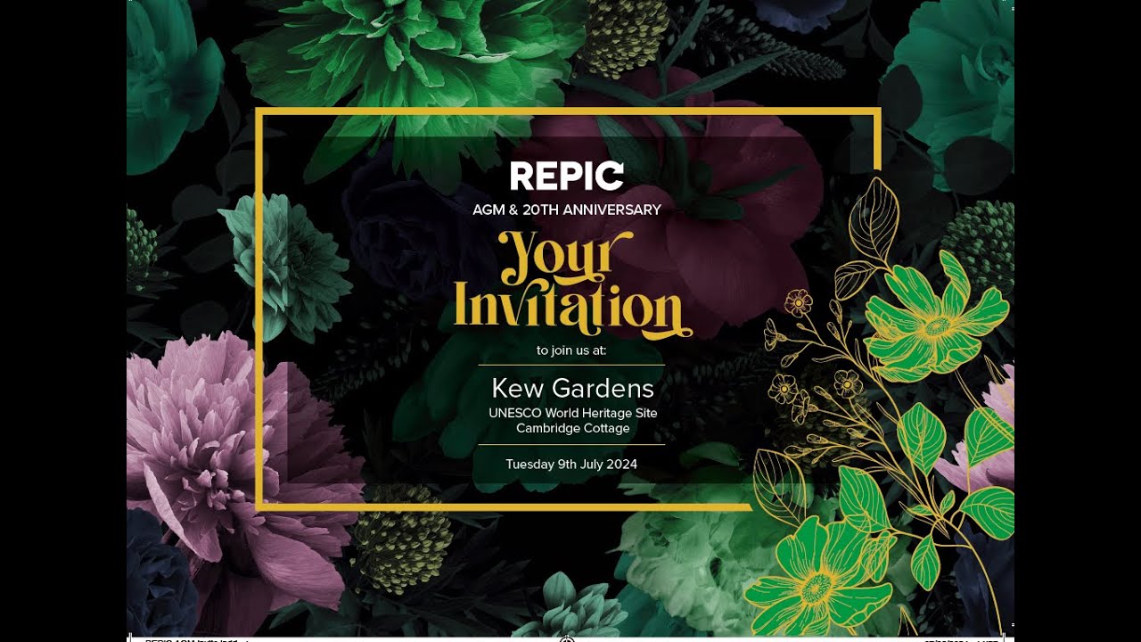 REPIC 20th Anniversary AGM and celebration at Kew Gardens, July 2024 ...