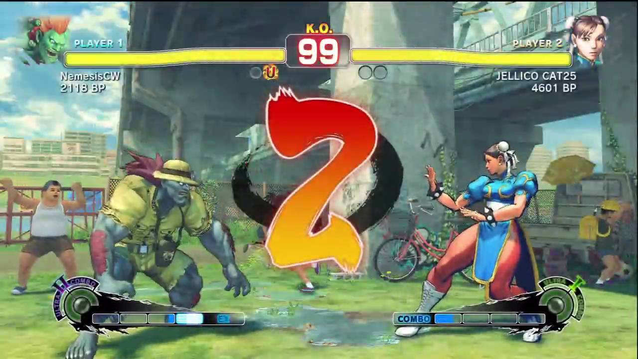 Super Street Fighter 4 Blanka vs Chun-Li - YouTube