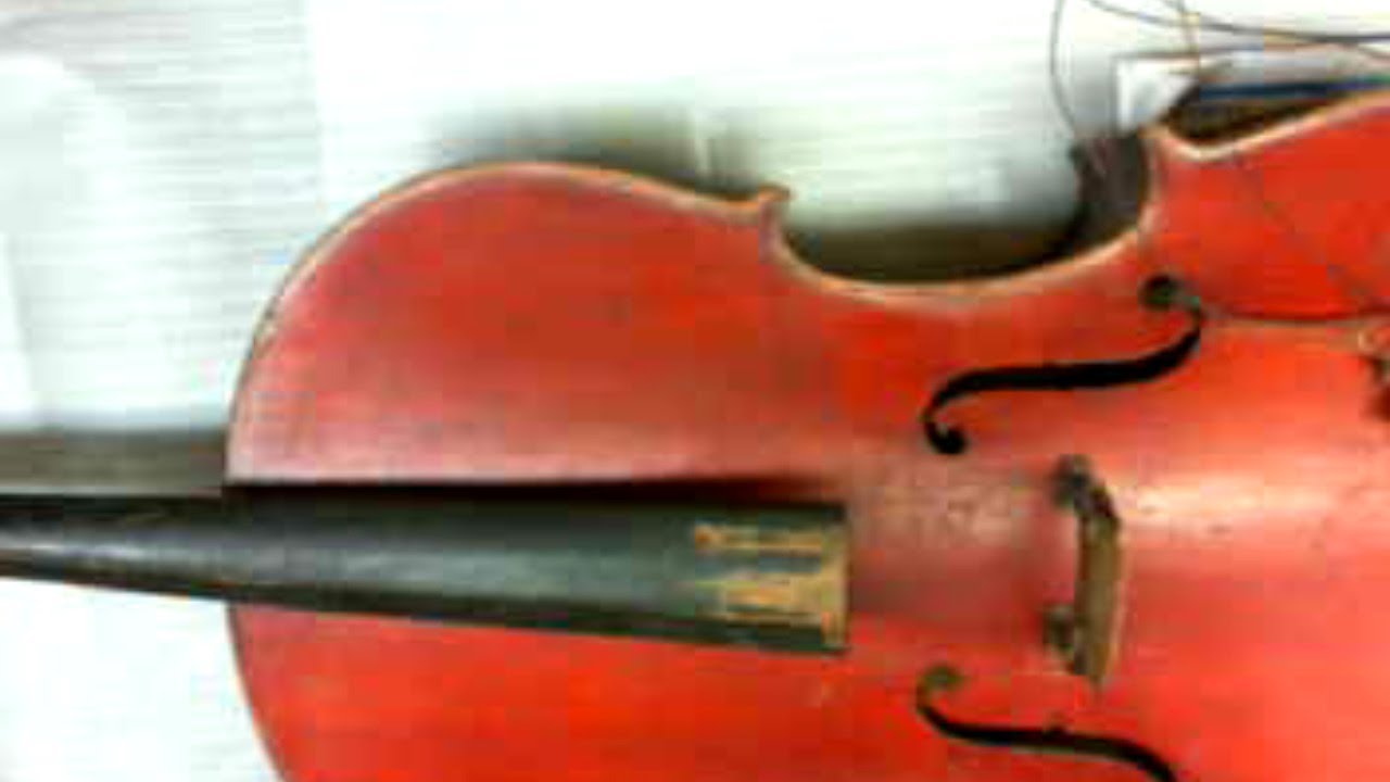 Old Saxon cello restoration exam - YouTube