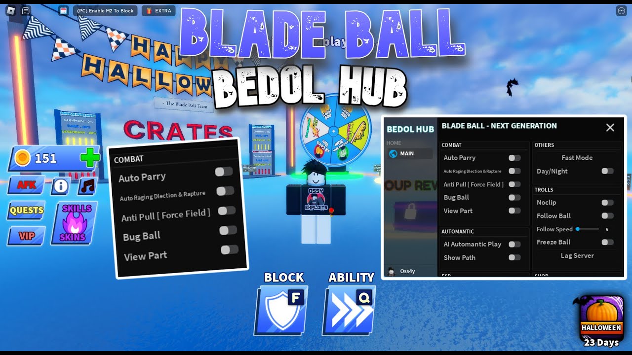 [FREE] ROBLOX Blade Ball Script Bedol HUB (AutoParry,AutoFarm ...