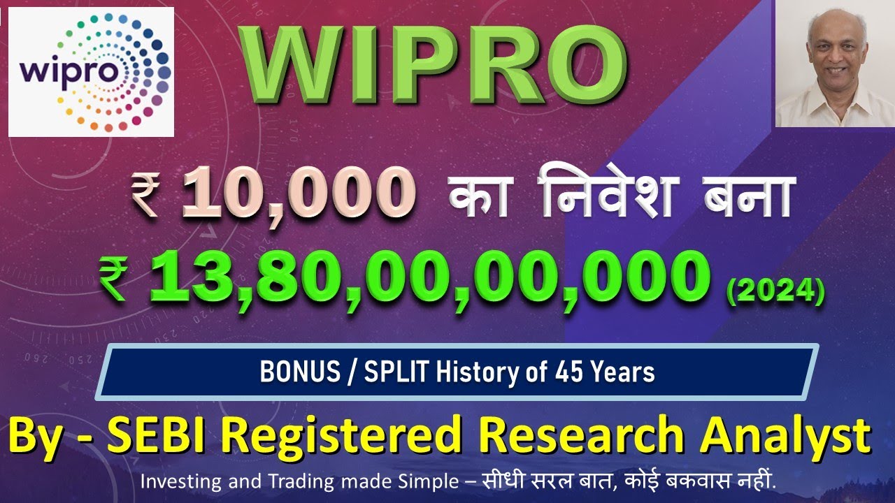 10000 to 1380 Crores - Wipro Bonus & Split #Wipro #trading #stockmarket ...