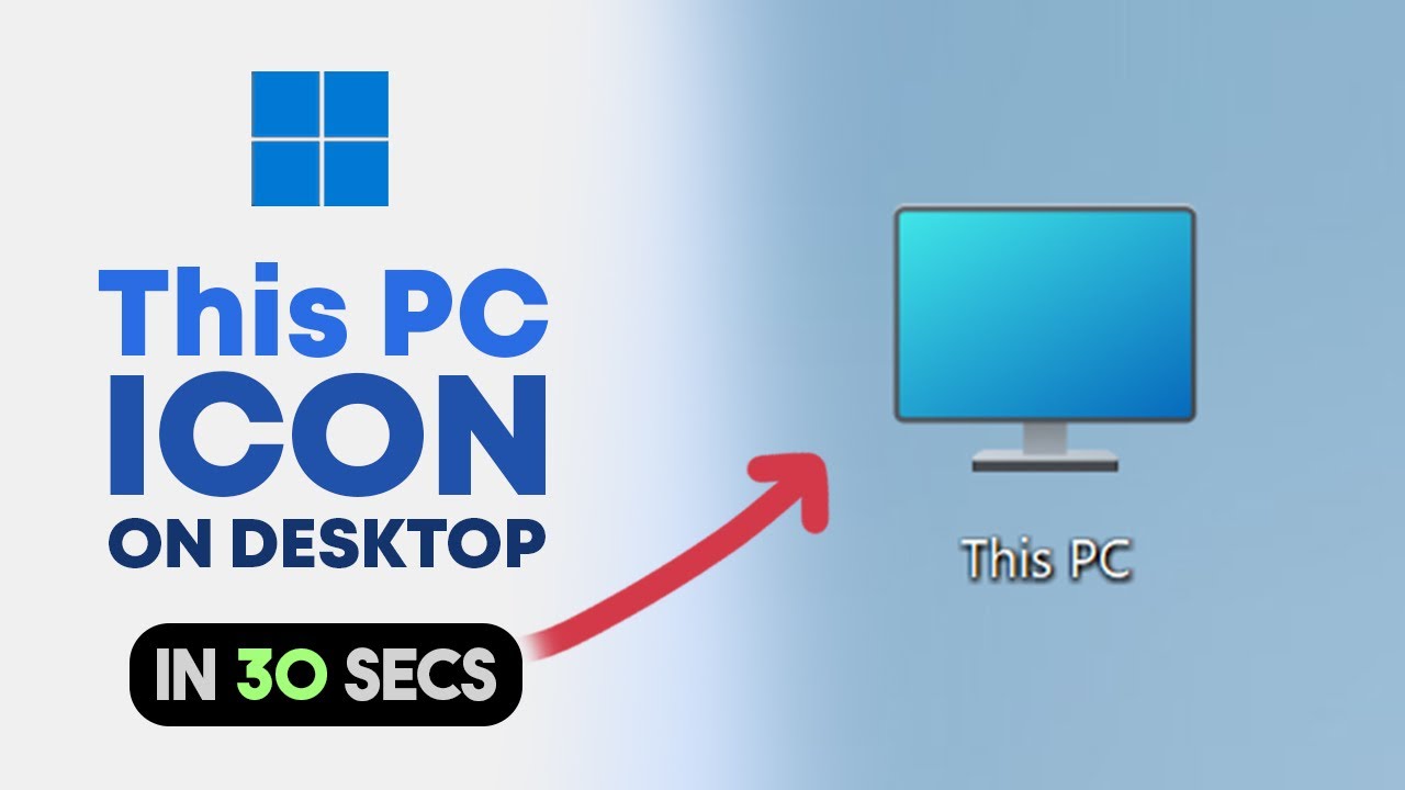How to ADD This PC icon to Desktop | Windows 11 - YouTube