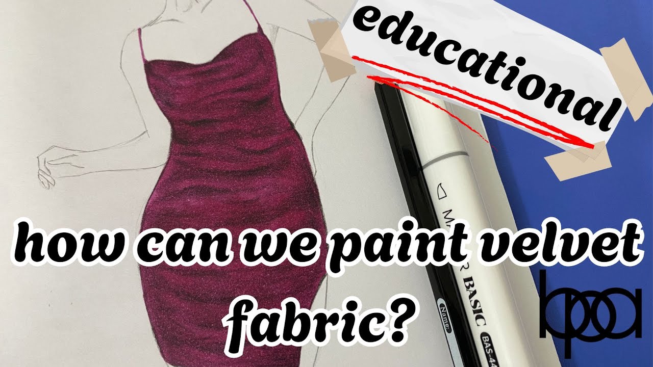 How to Draw Velvet Fabric | Realistic Texture Tutorial - YouTube
