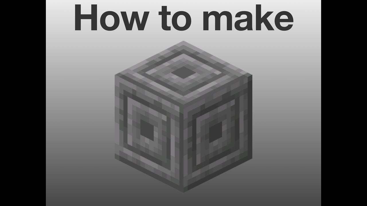 (How to make a chiseled block ) in Minecraft - YouTube