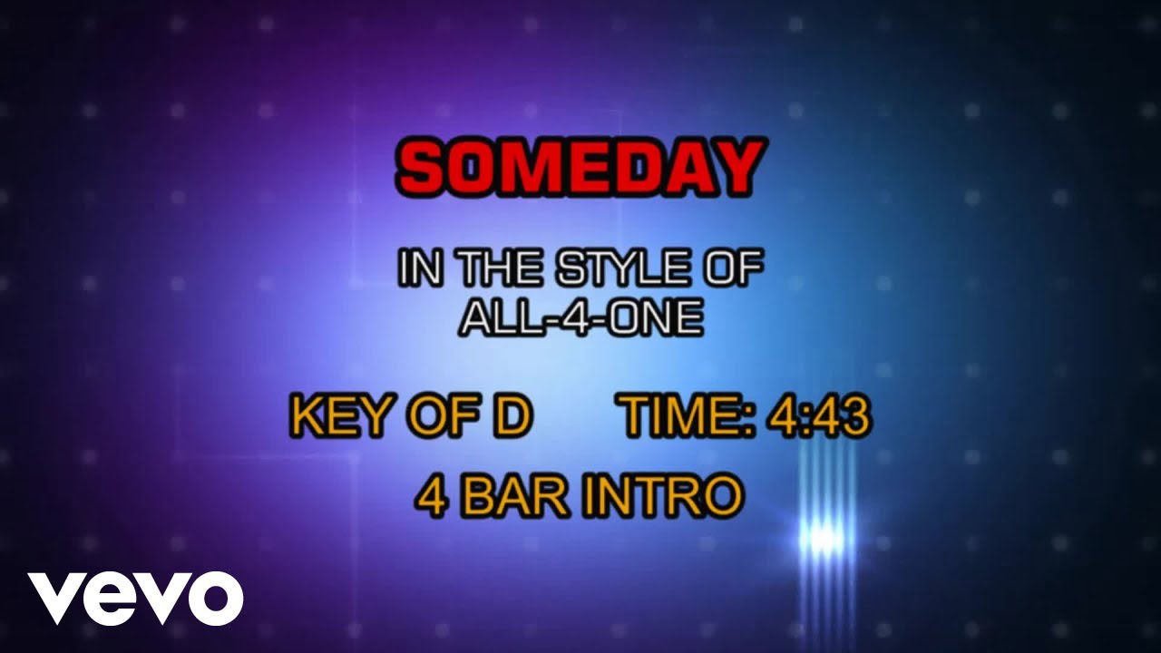 All-4-One - Someday (Karaoke) - YouTube Music