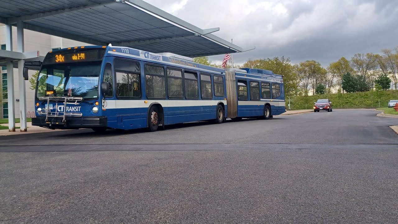 Ride on CTtransit #1110 on route 34x - YouTube