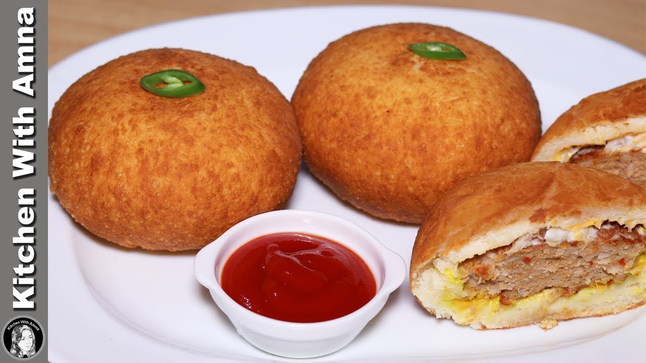 Fry Burger (Dawat e Iftar) Recipe by Kitchen With Amna - YouTube