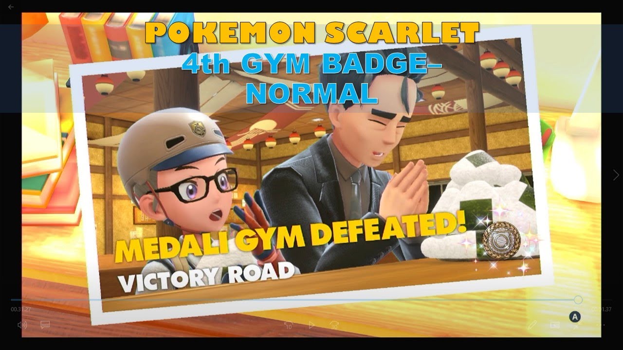 POKEMON SCARLET - 4th GYM BADGE - NORMAL - YouTube