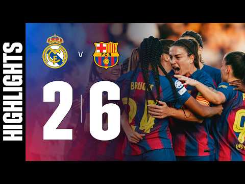 HIGHLIGHTS | REAL MADRID 2 vs 6 FC BARCELONA | UEFA WOMEN'S CHAMPIONS LEAGUE 🔵🔴