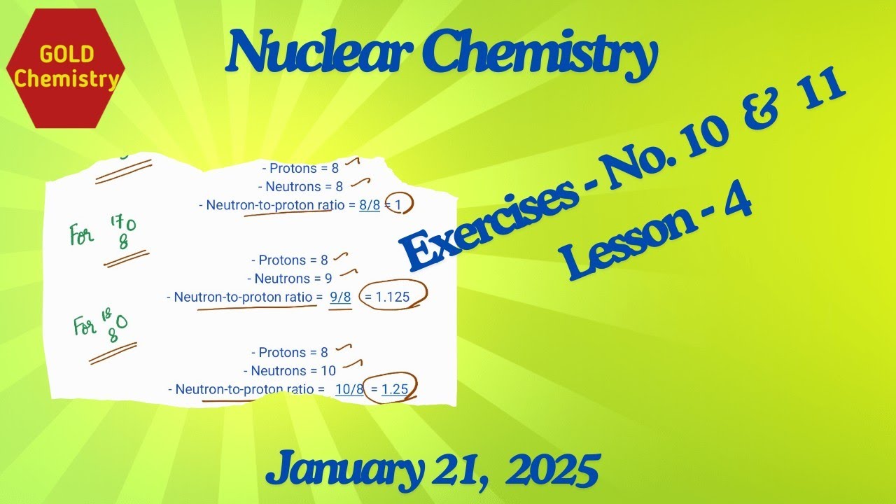 Nuclear Chemistry Exercises No.10 and 11 - YouTube