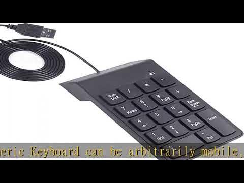 Kadaon Numeric Keypad,USB Numeric Keypad, USB 18 Key Number Numeric Keypad Keyboard for Laptop ...
