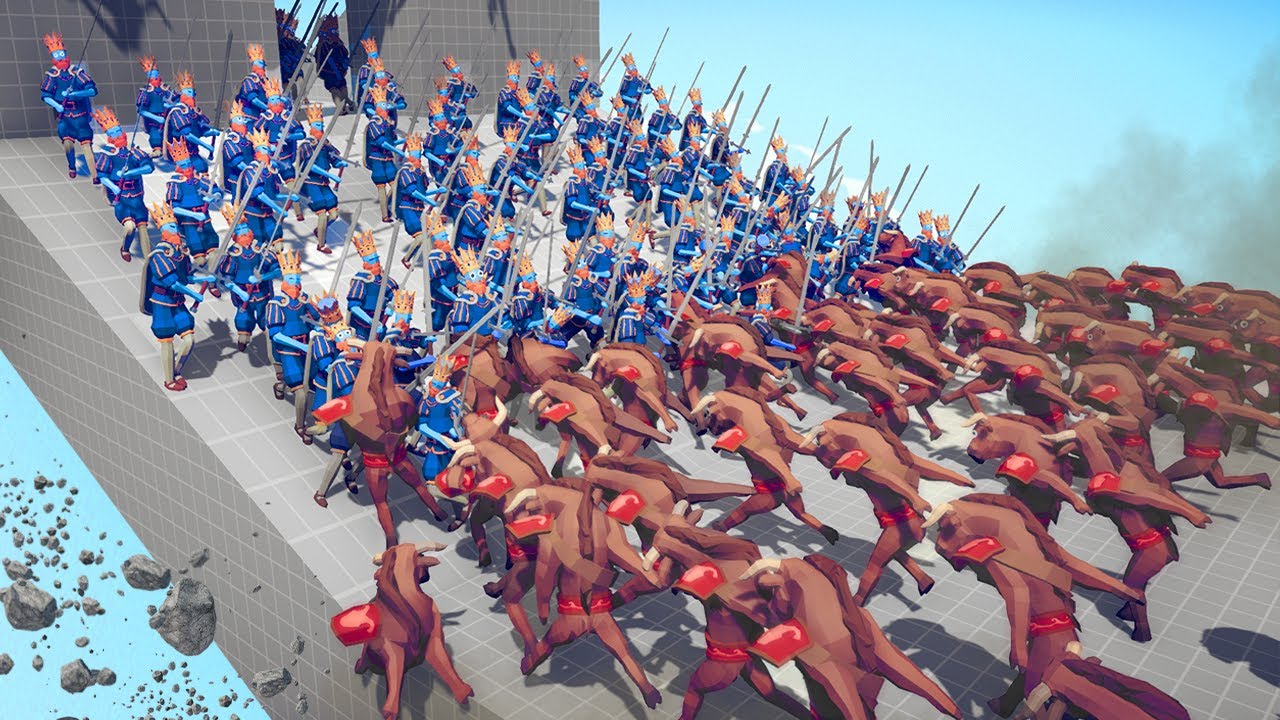 100x MEDIEVAL KING ARMY 👑 vs 🔥 100x MINOTAUR ARMY / Totally Accurate ...
