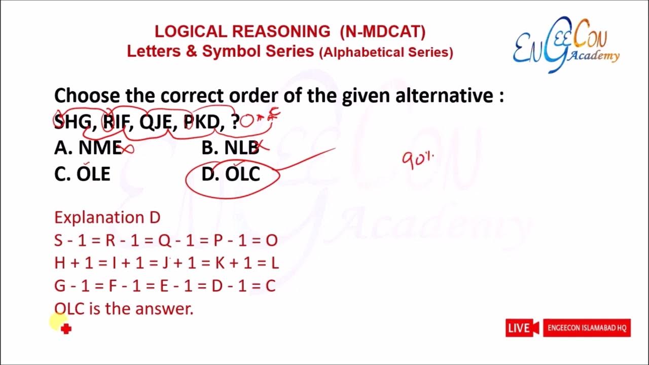Lecture#2(leeter and symbol series)logical reasoning (alphabetical series)alphabetical series ...