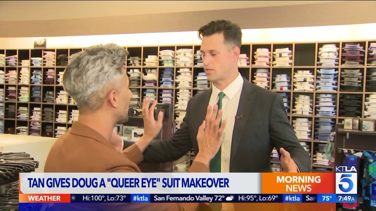 KTLA's Doug Kolk gets a Men's Warehouse Makeover from Queer Eye's Tan ...