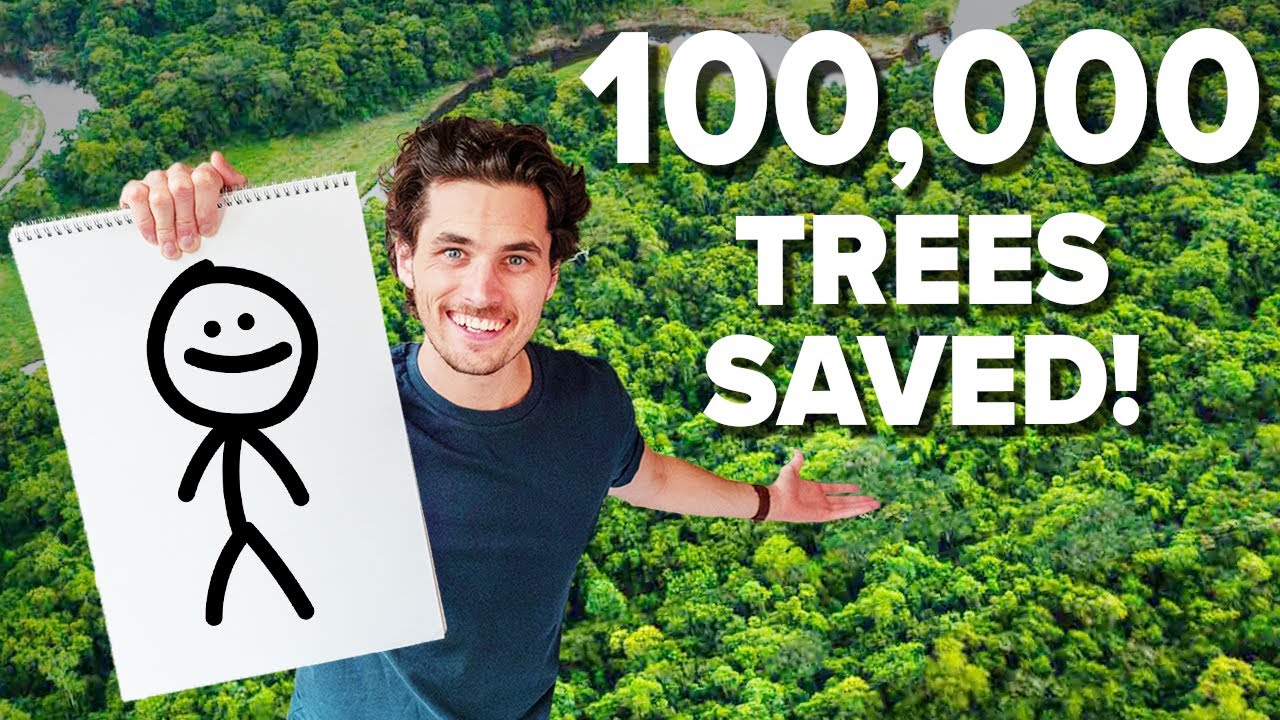 I saved 100,000 TREES with a STICK MAN drawing - YouTube