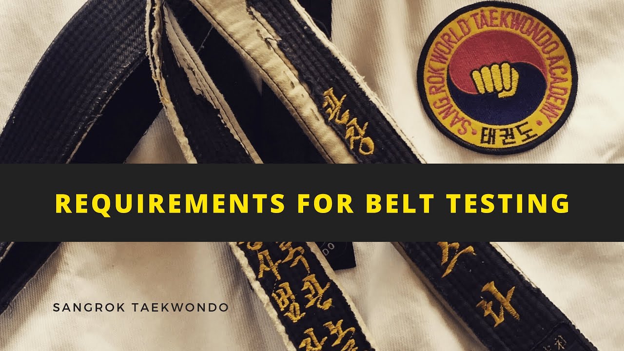 Requirement for Belt Testing - YouTube