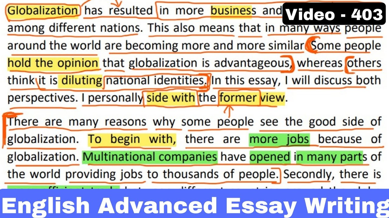 Advanced IELTS Essay - Globalization - Learn how to read and Write ...